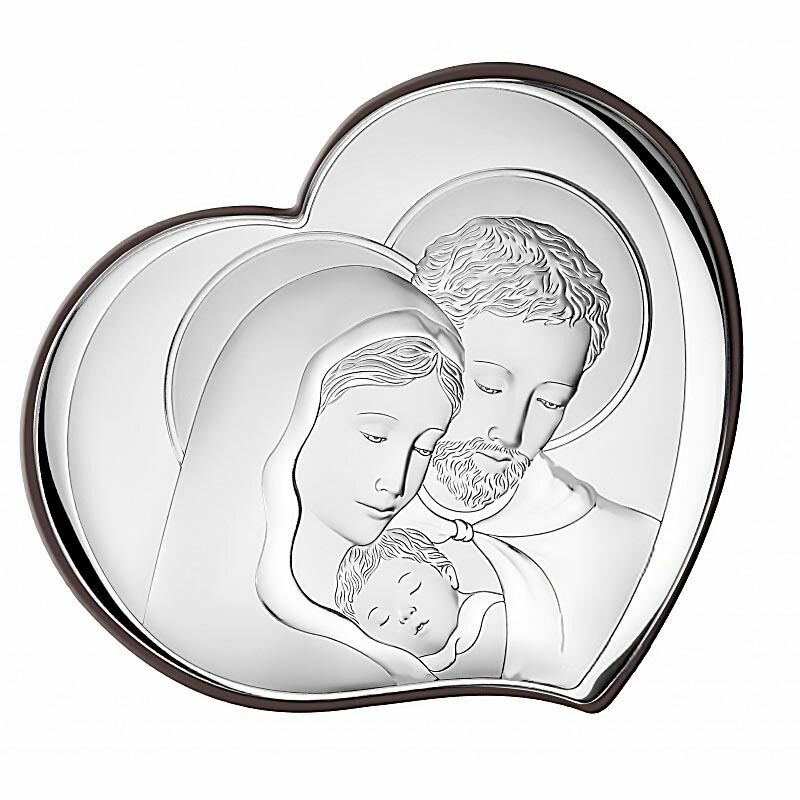 Миниатюра "Святое семейство". 9 х 11 см. (9 х 11 см / В серебряном окладе)