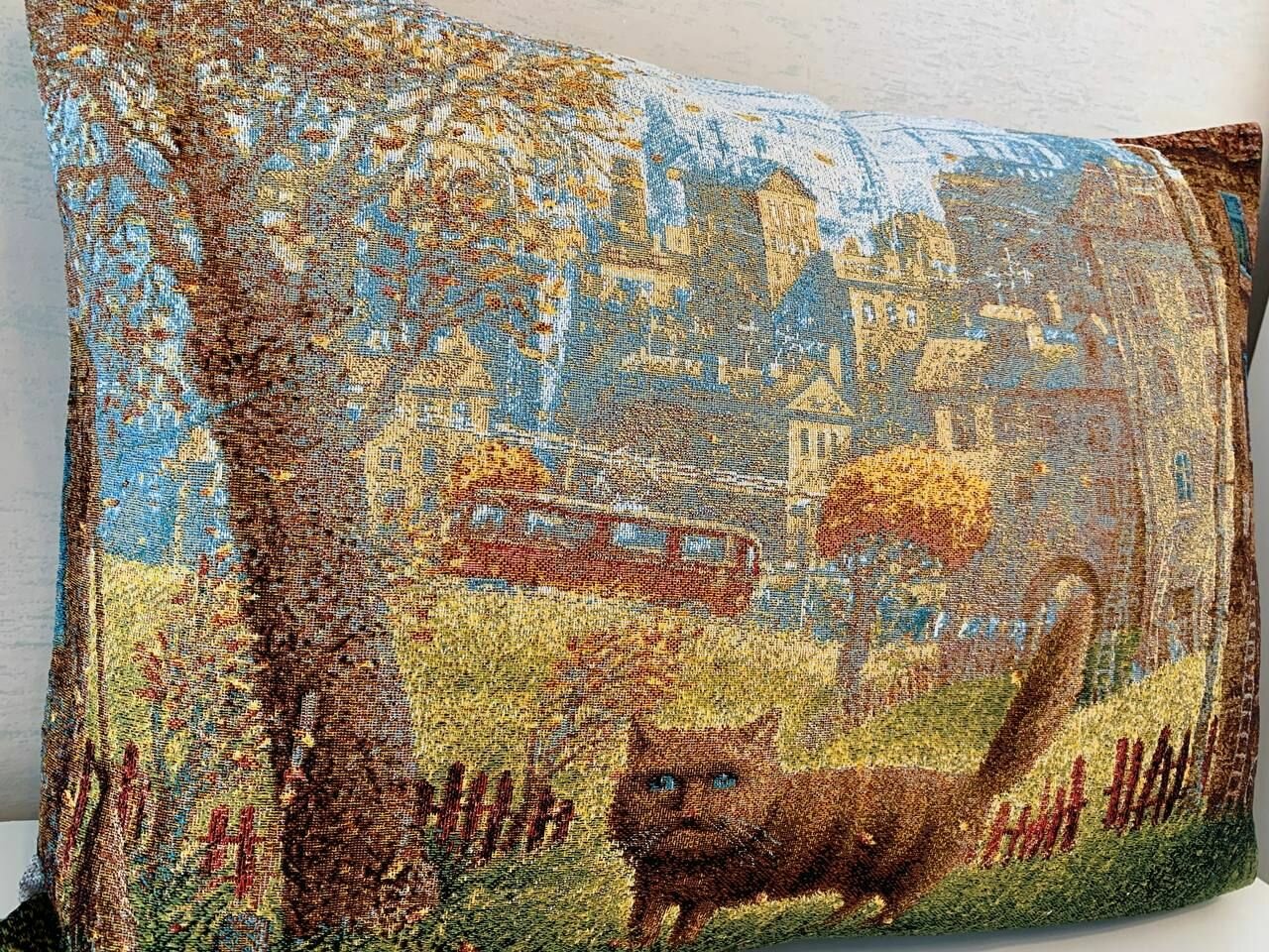 Гобелен, гобеленовая декоративная наволочка 44х62 см / "Ветренный денёк" Е. Шишкин