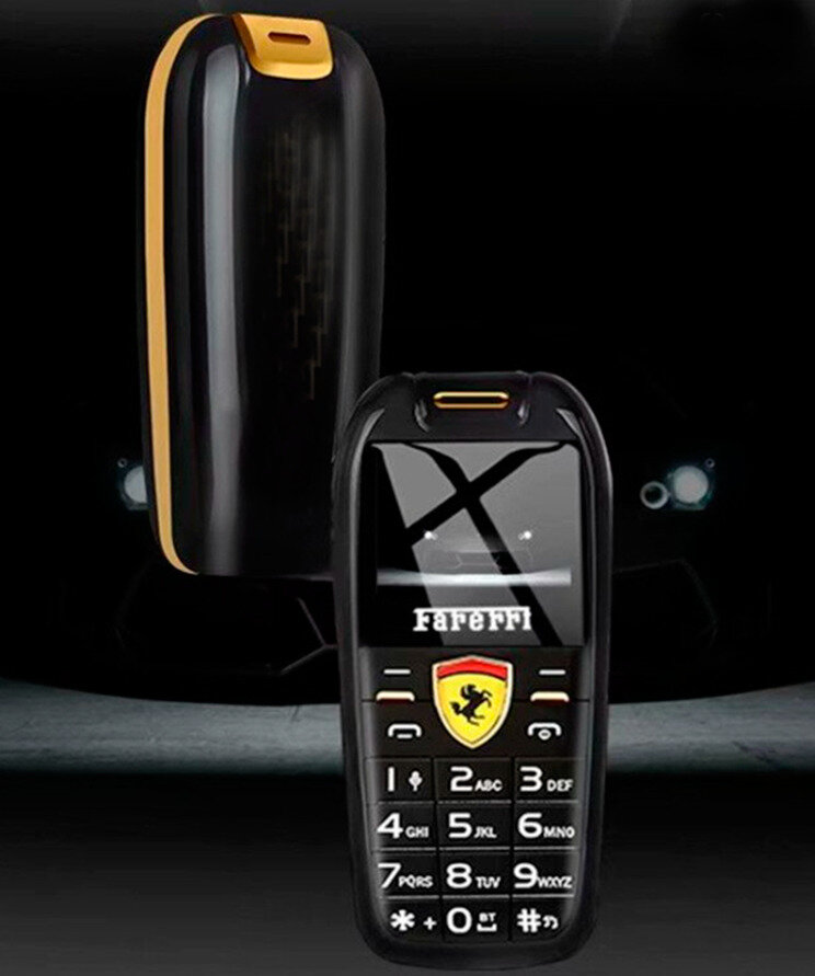 Кнопочный мини телефон с двумя SIM-картами BF488 , сотовый , маленький , мобильный телефон Черный