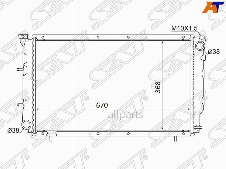 SAT SB0003-BC Радиатор Subaru Legacy 89-98