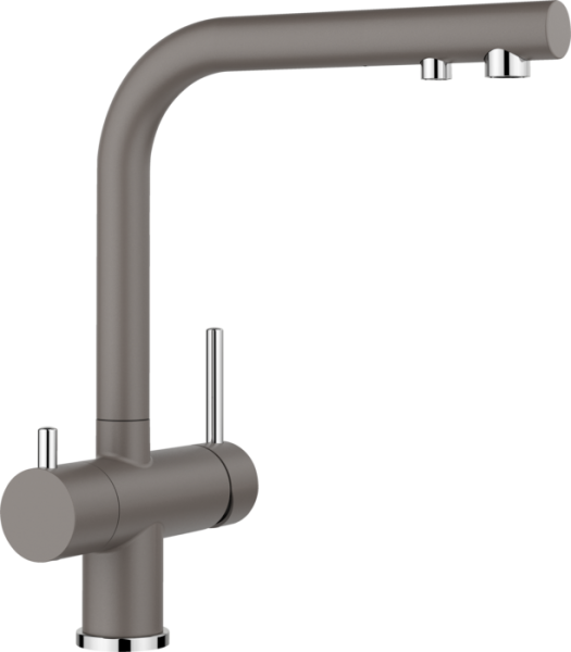 Смеситель для кухни Blanco Fontas II Silgranit вулкан серый с краном для питьевой воды