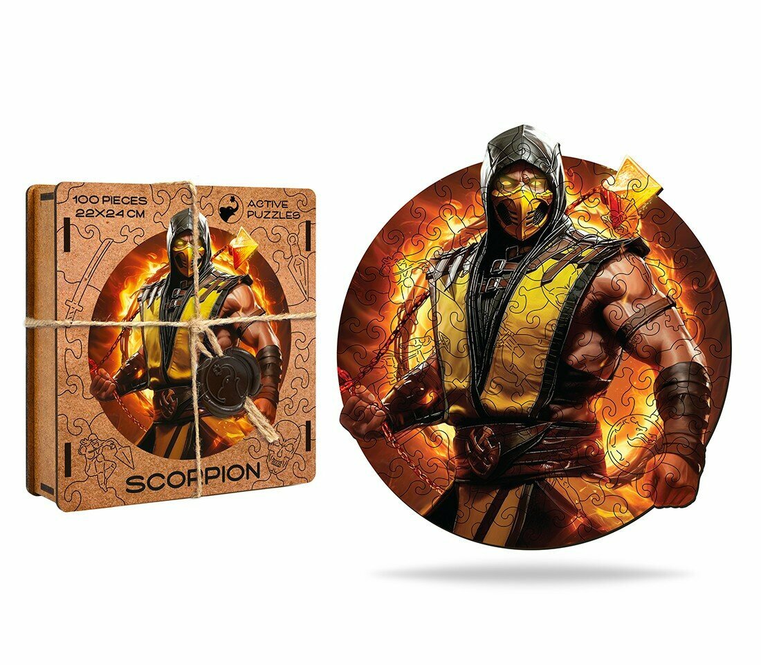 Пазл Active Puzzles "Скорпион", дерево, 100 деталей, для развития моторики