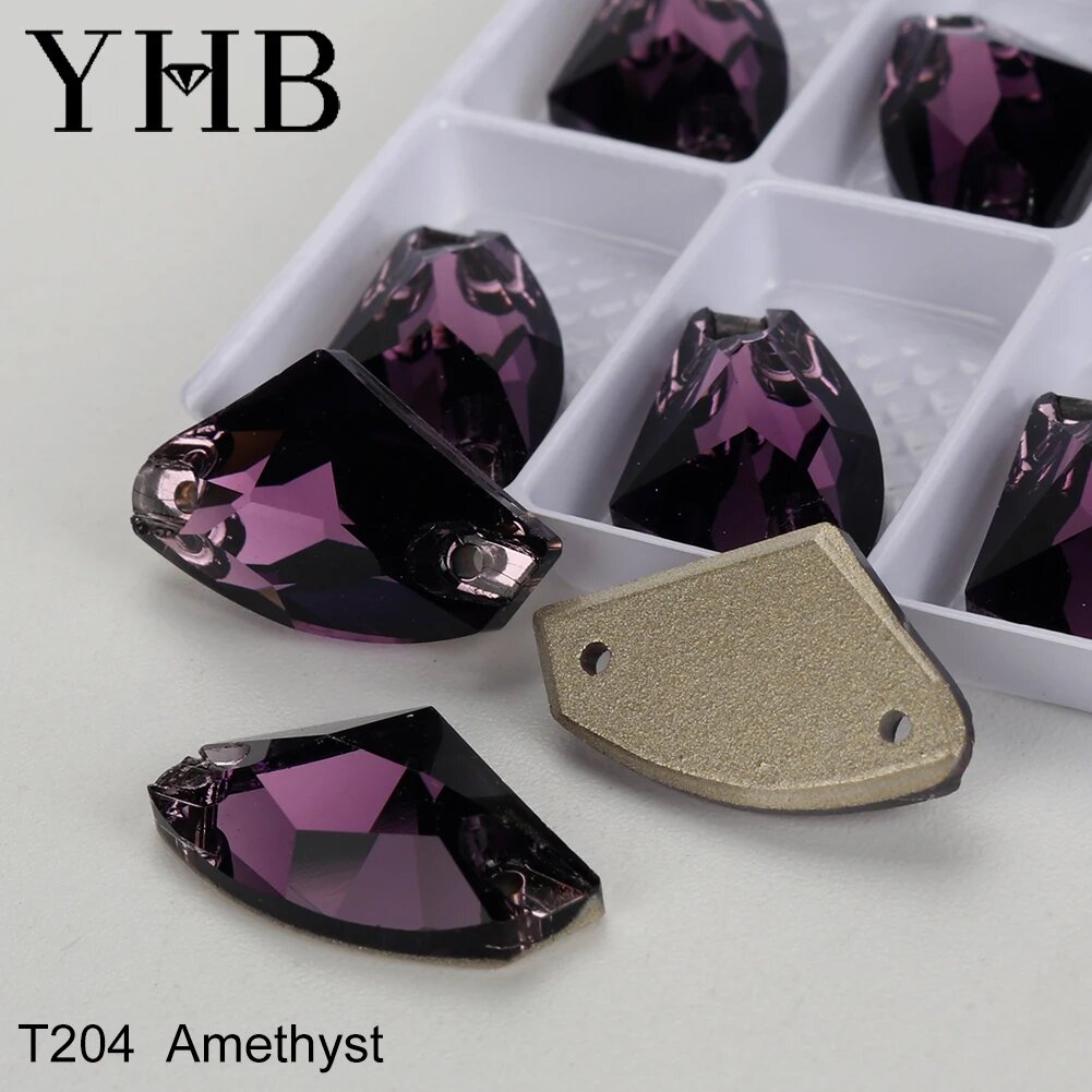 Стразы YHB фиолетовые T204 Amethyst 5mm 10mm, 72шт