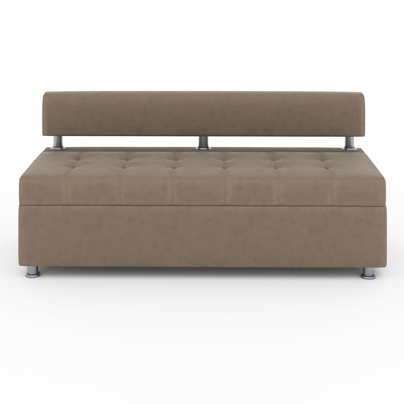 Кухонный диван Корни в коричневом велюре с ящиком