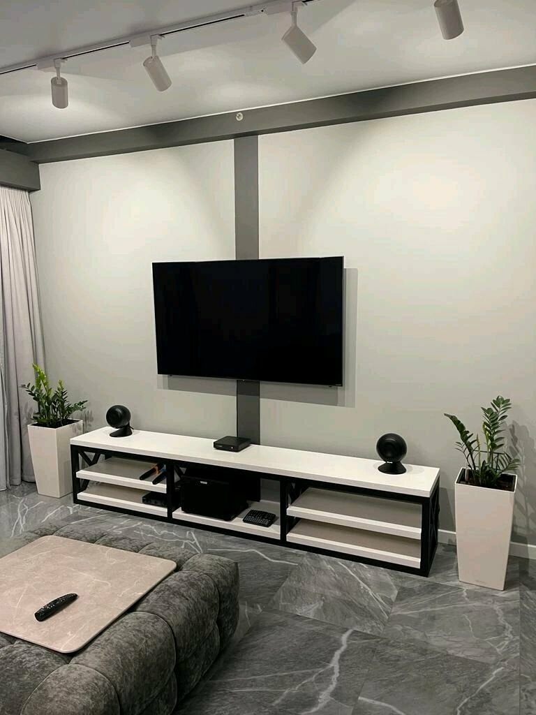 Тумба "EasyLOFT" в стиле лофт под телевизор, в гостиную, для дома и офиса, 250х40х55 см.