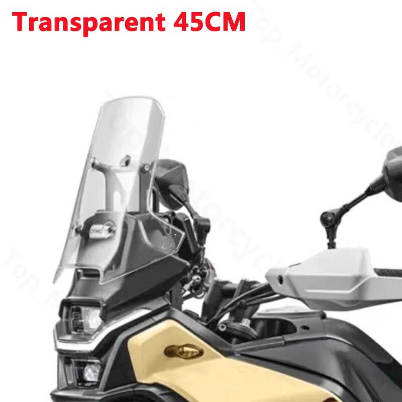 Экран 450 MT для CFMOTO 450 MT MT450, аксессуары для мотоциклов, лобовое стекло, ветровые дефлекторы, козырек, прозрачный Transparent 45CM