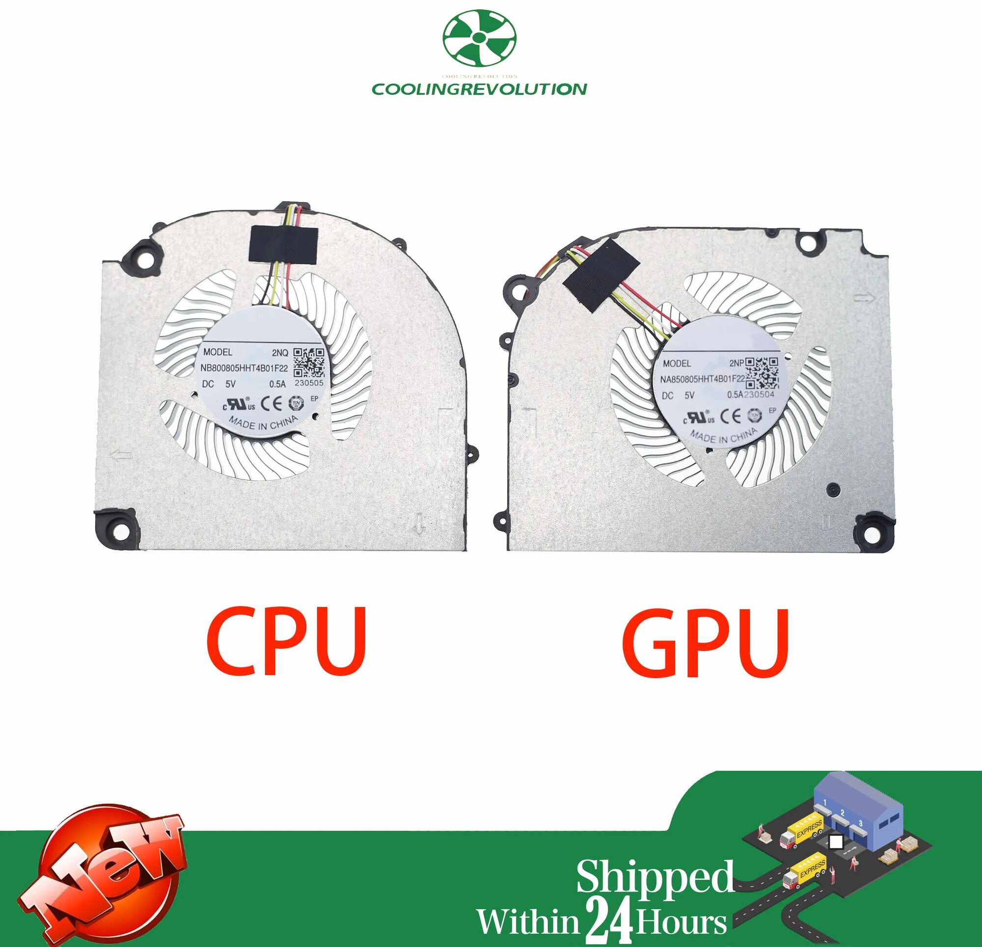 Охлаждающий вентилятор для ноутбука COOLING REVOLUTION NB800805HHT4B01F22 CPU Fan