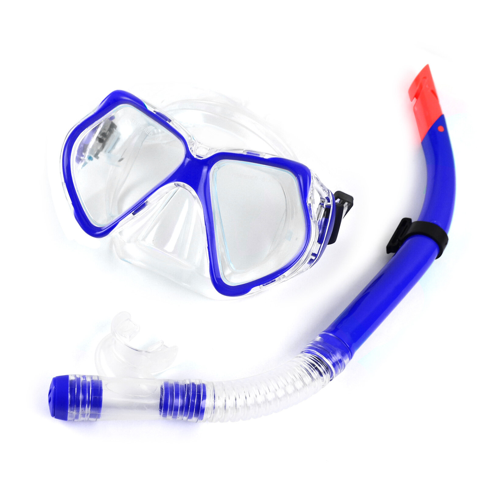 Набор 2 в 1 для дайвинга, сноркелинга и подводной охоты (маска+трубка) 105-2А, синий
