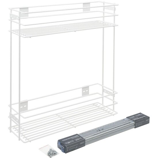 Бутылочница Lemax Prof 200 мм, с боковым креплением и доводчиком, белый (VK-02-200WT)