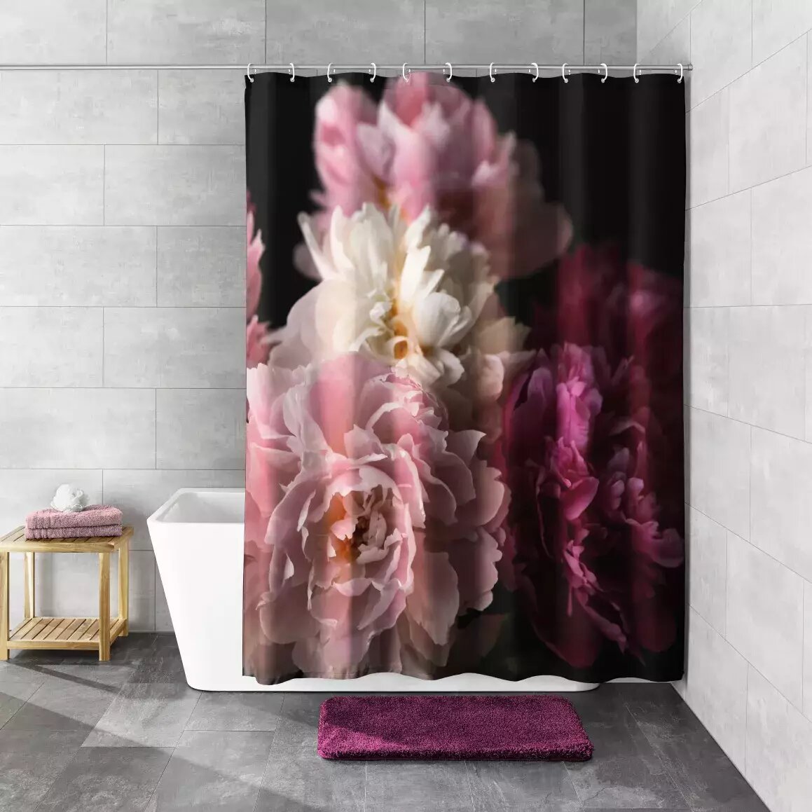 Штора тканевая для ванной комнаты Kleine Wolke Rosemarie, 180х200 см