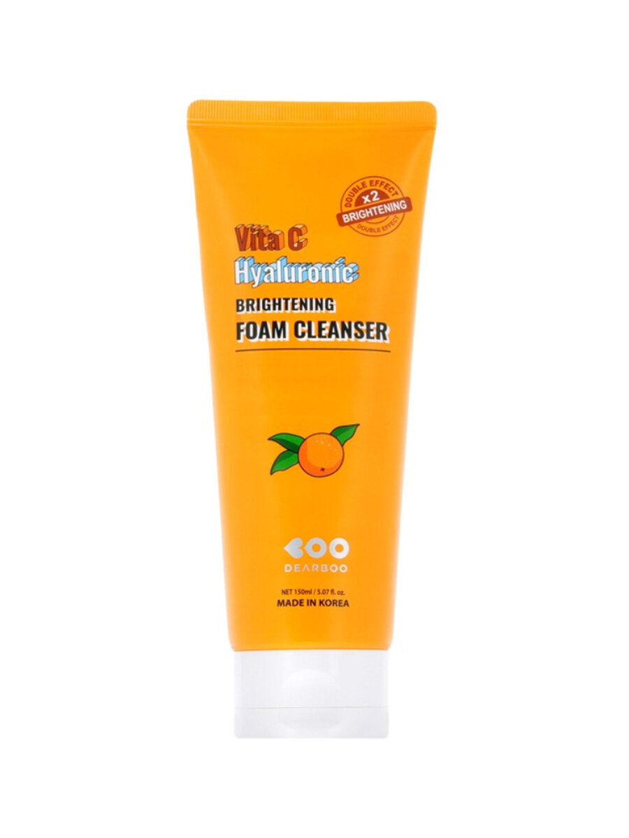 Пенка для умывания DEARBOO с витамином С и гиалуроновой кислотой (выравнивающая тон кожи) 150 мл