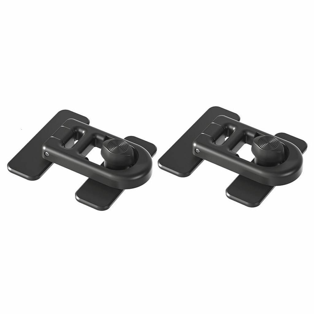 2 шт. Замки для крышки унитаза, прочные невидимые защиты, защелки для холодильника, легкое снятие, подходят для большинства ванных комнат, Черный