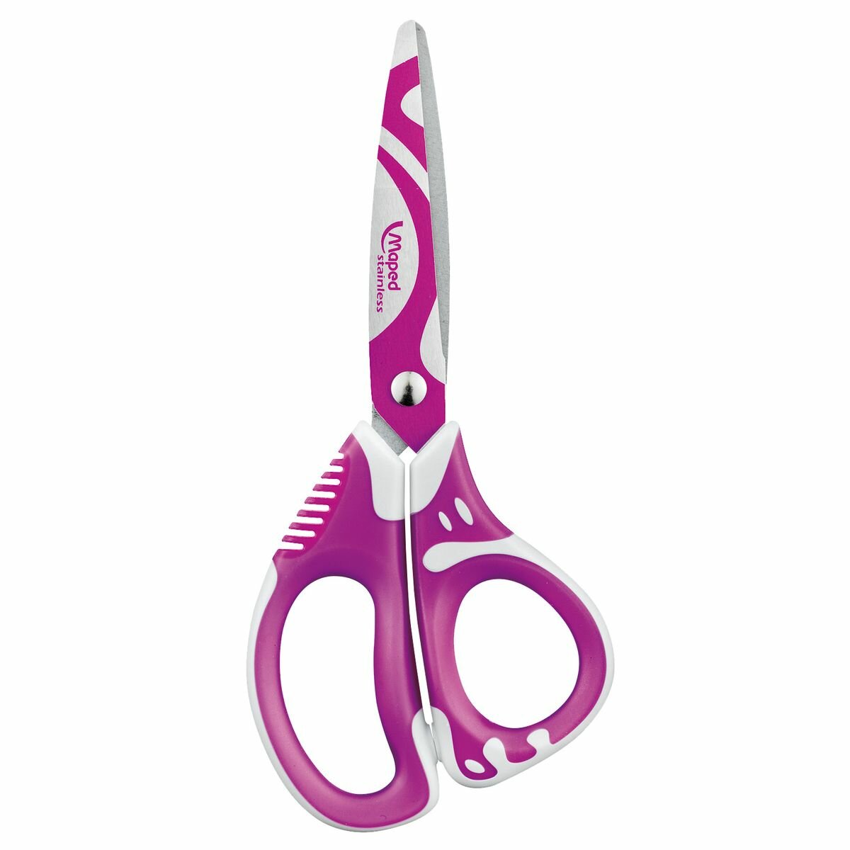 Ножницы детские Maped Zenoa Fit, 130мм, закругленные, прорезиненные, с цветной печатью (670110)