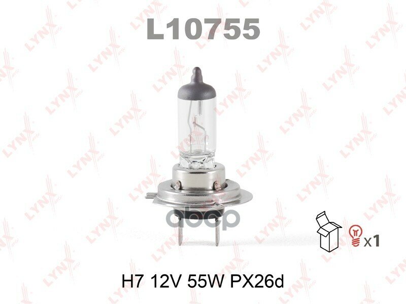 Лампа H7 12v 55w Px26d, Карт.1 Шт. LYNXauto арт. L10755