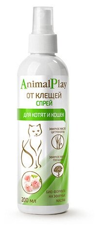 Спрей Энимал Плей для Котят и кошек репеллентный от Клещей и других Эктопаразитов 200 мл