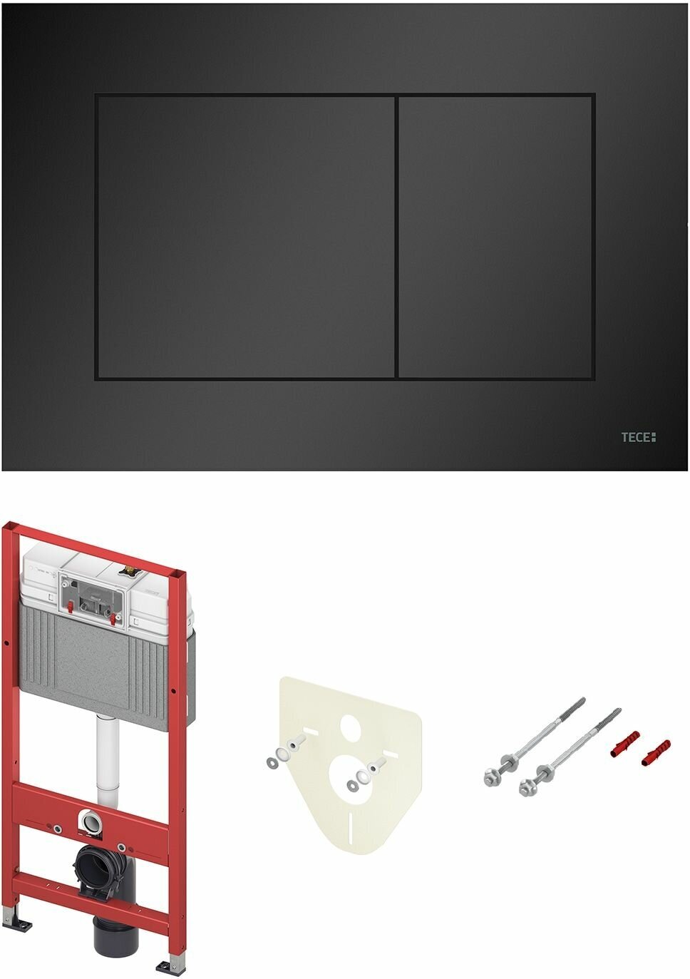 Инсталляция TECE Base 2.0 9400401 + 9240407 для подвесного унитаза с кнопкой смыва тесеnow