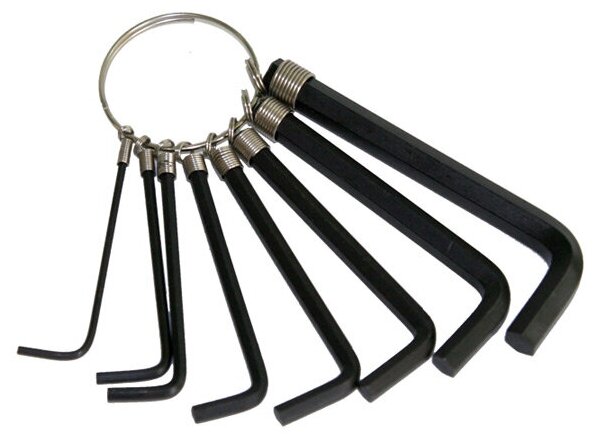 UGO LOKS Набор шестигранных ключей 1,5-6 мм, 8 предметов, компактный кейс для ремонта