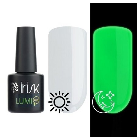 IRISK, Топ люминесцентный без липкого слоя Lumi Top, 10мл (01 Глянцевый)
