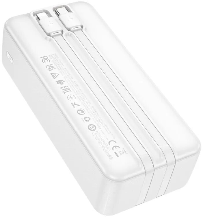 Внешний аккумулятор (Power Bank) Hoco J118B, 30000мAч, белый