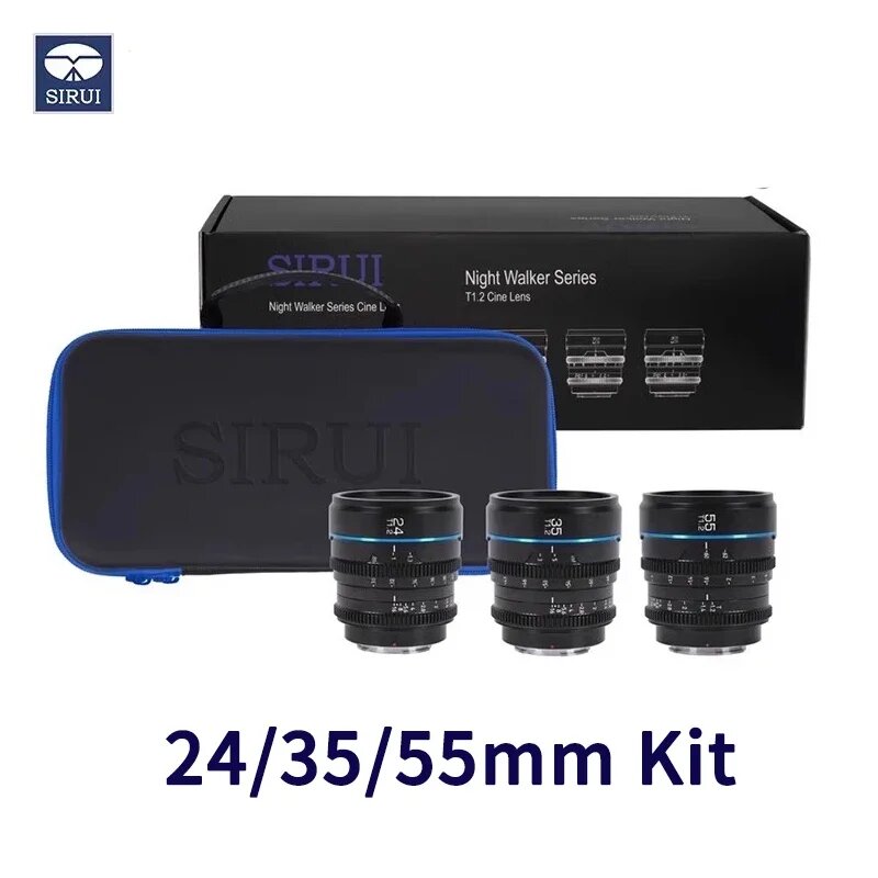 Sirui Night Walker 24/35/55mm T1.2 Black 3-Lenses Kit