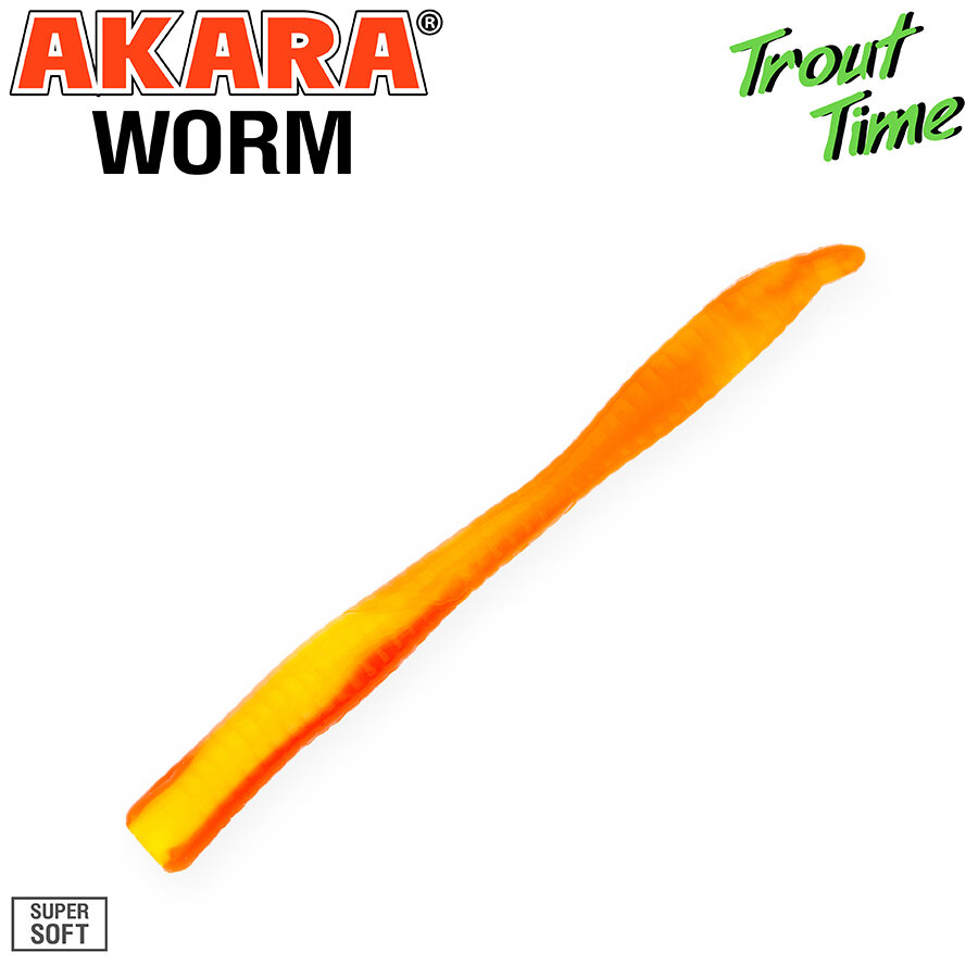 Силиконовая приманка AKARA Trout Time WORM 3 Color 461 CHEESE (сыр)