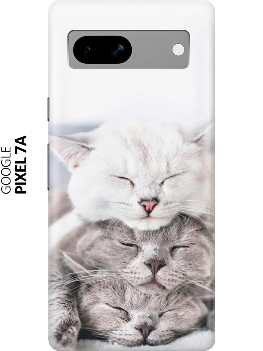 Силиконовый чехол Три кота на Google Pixel 7a / Гугл Пиксель 7а