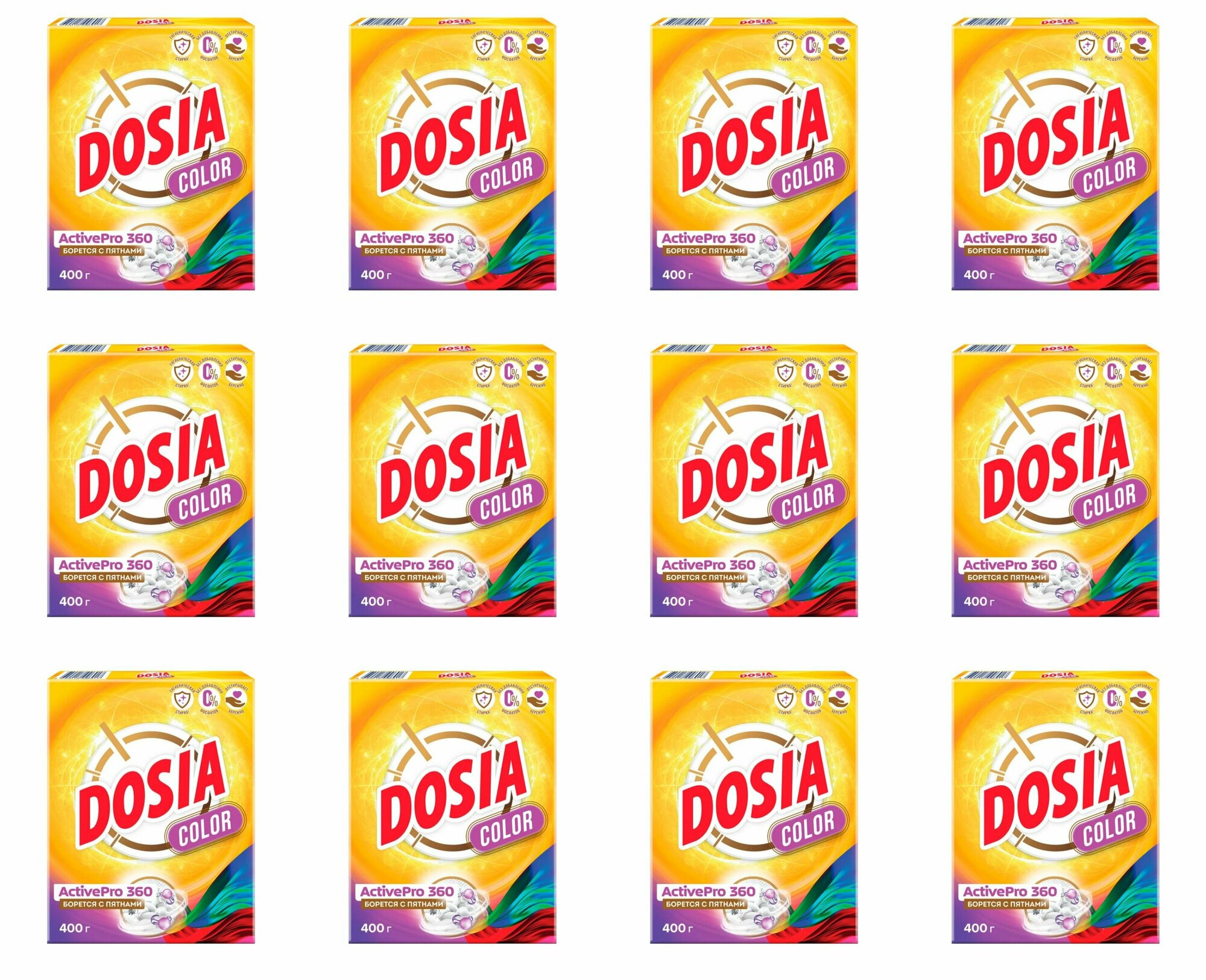 Dosia Порошок для стирки Optima Color, 400 г, 12 шт