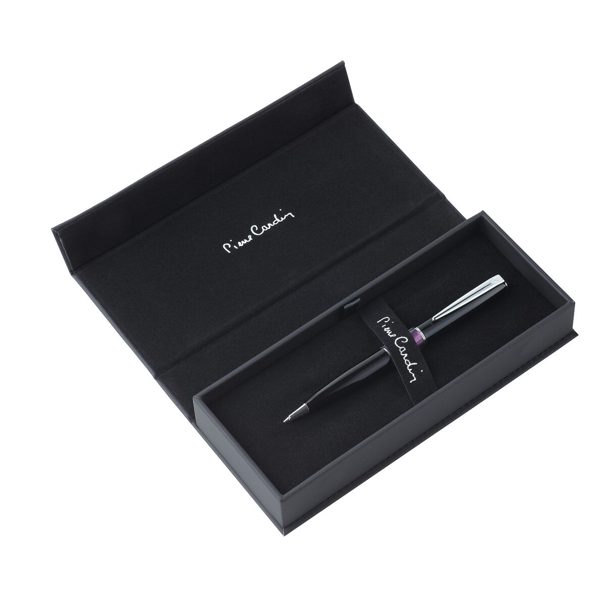 Ручка шариковая Pierre Cardin, LIBRA, цвет - черный и фиолетовый. Подарочная упаковка