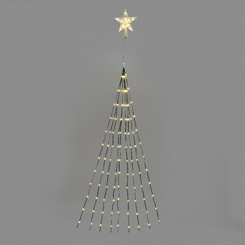 Лампы светодиодные Neon-Night Гирлянда светодиодная из росы с макушкой на елку 9 нитей х 2м, 200LED, эффект водопада, теплый белый цвет, 230В NEON-NIGHT