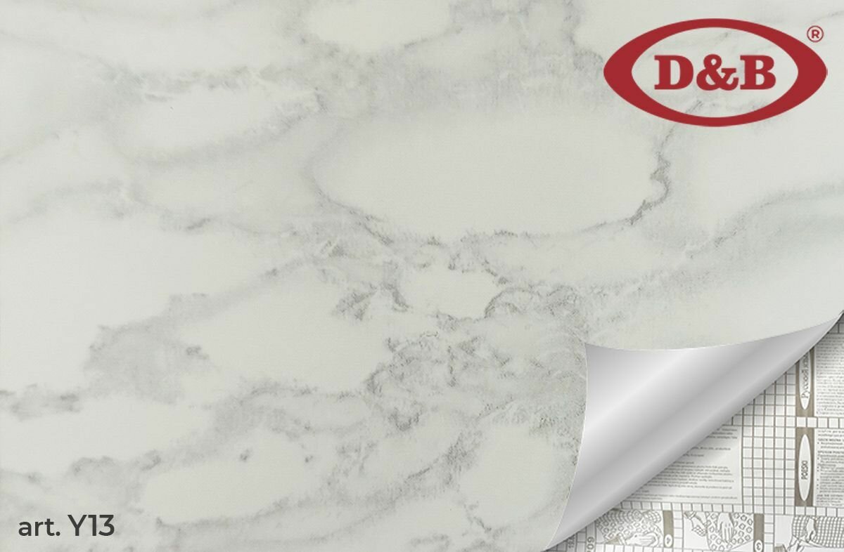 Пленка самоклейка 45смх 8м D&B мрамор "Серый" Y13