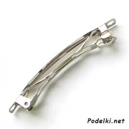 Фурнитура для бижутерии Фурнитура для бижутерии Основа для заколки DC301-02 серебряный цвет 60 мм, цена за 10 шт.