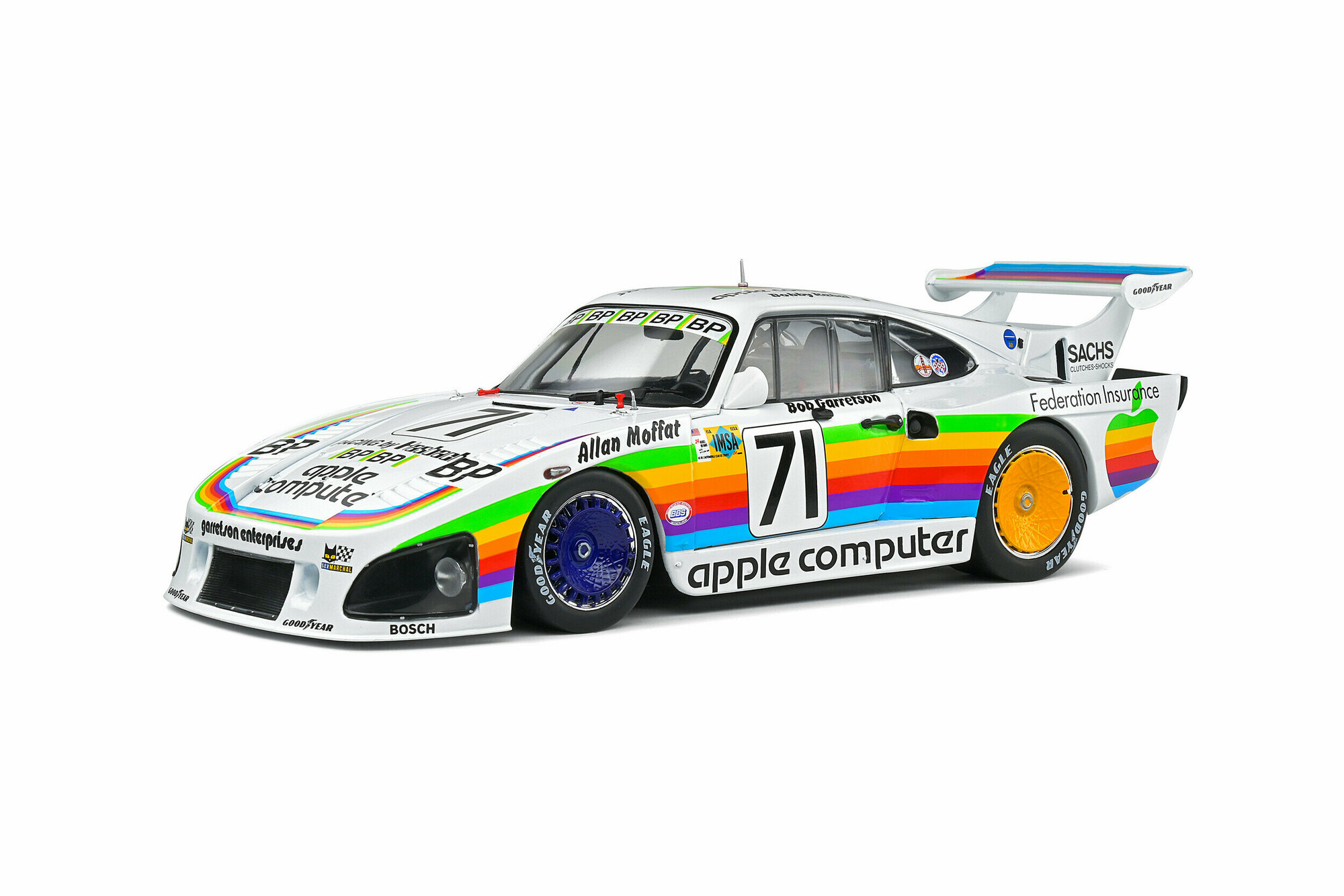 Модель коллекционная SOLIDO Porsche 935 K3 no 71 24H le mans 1980 apple computers / порше ле-ман белый