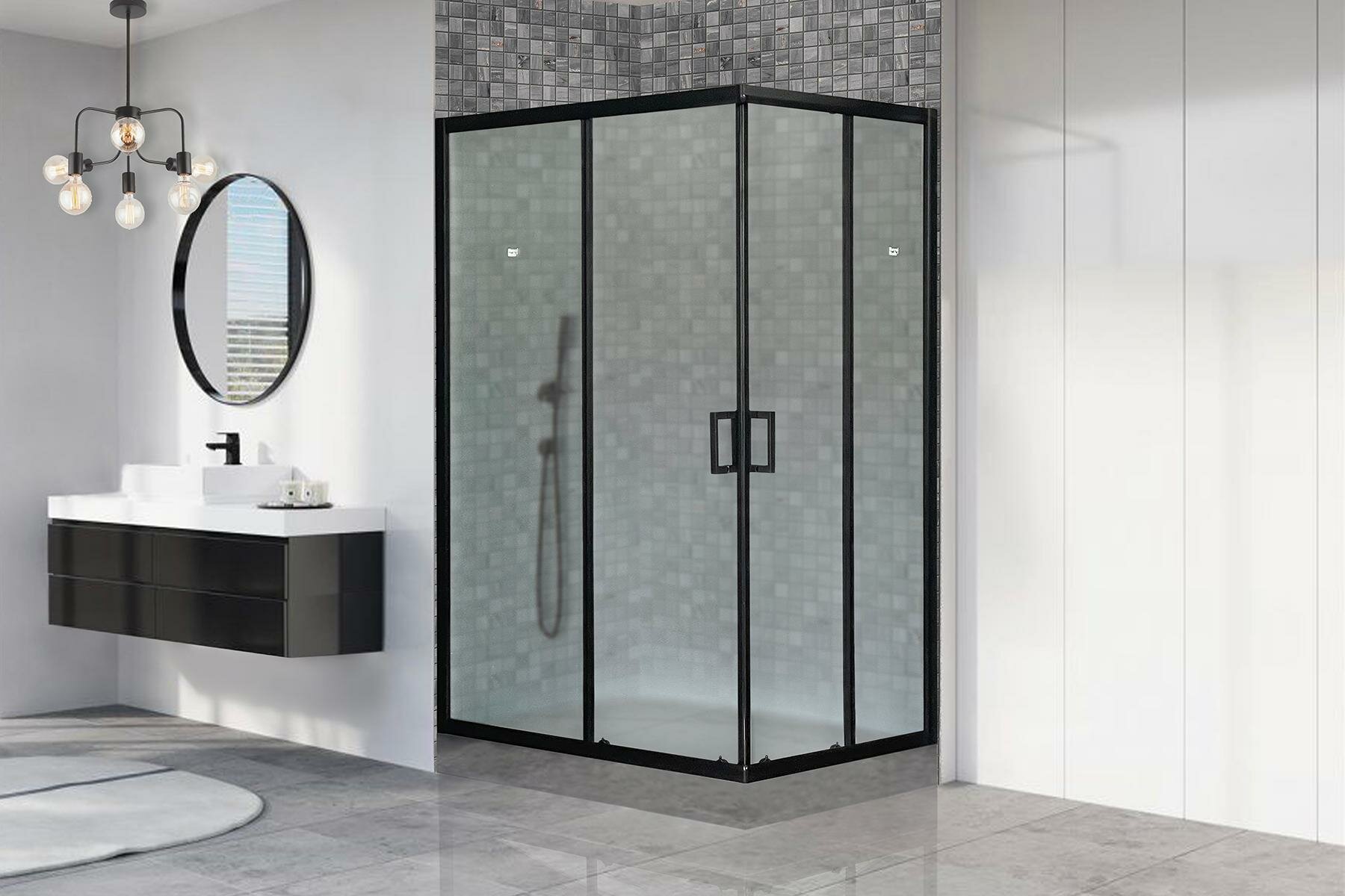 Душевой уголок Royal Bath RB 9120HP-С-BL 120*90*200 матовое стекло