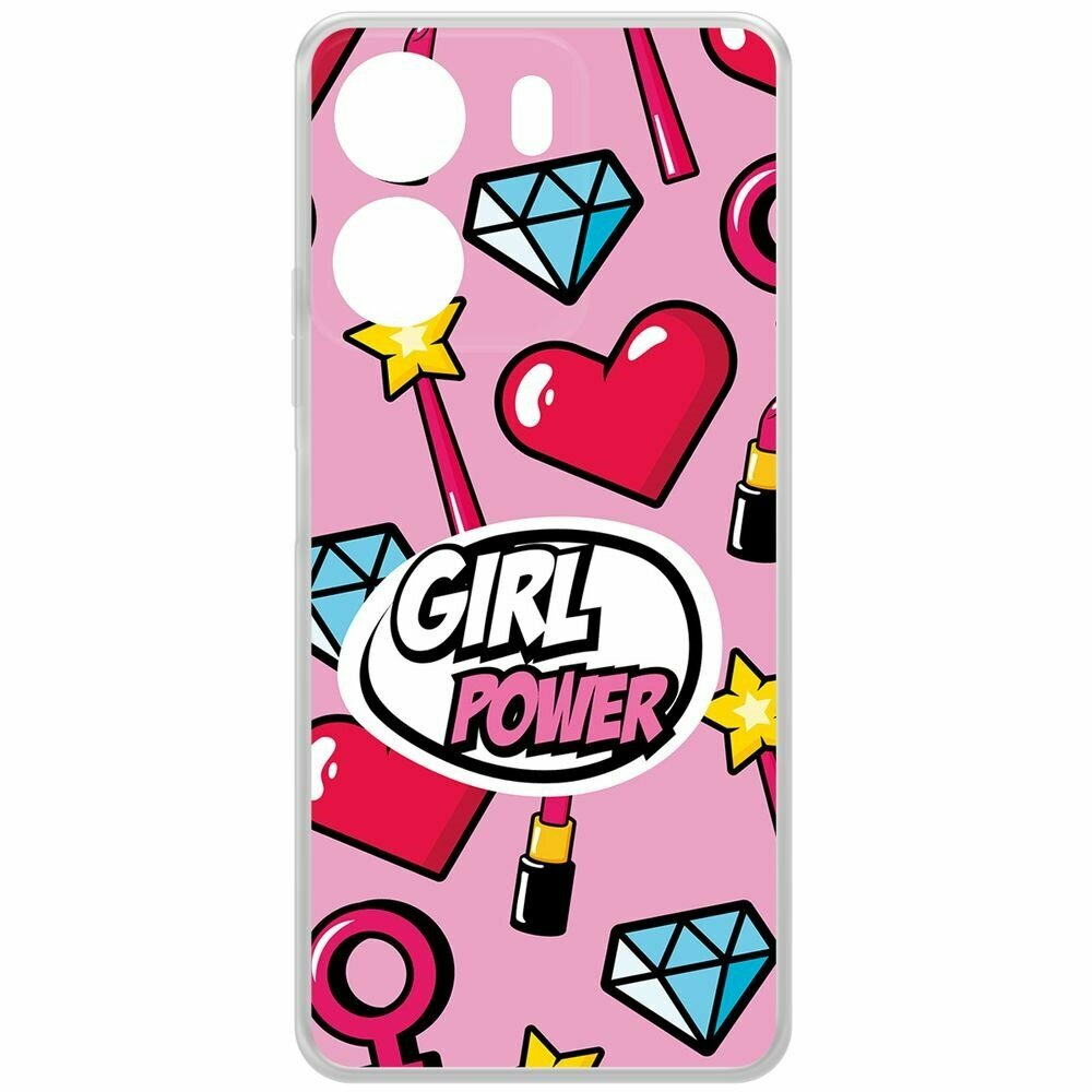 Чехол-накладка Krutoff Clear Case Girl Power для Xiaomi Poco C65