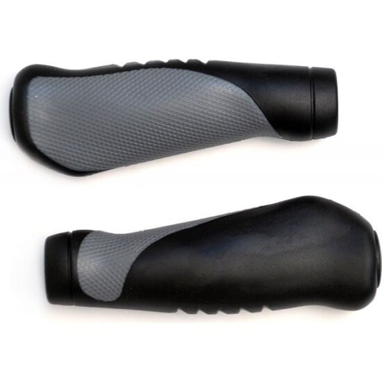 Грипсы Joy Kie MTB HL-GB306 135mm, эргономические, резина, черно\серые