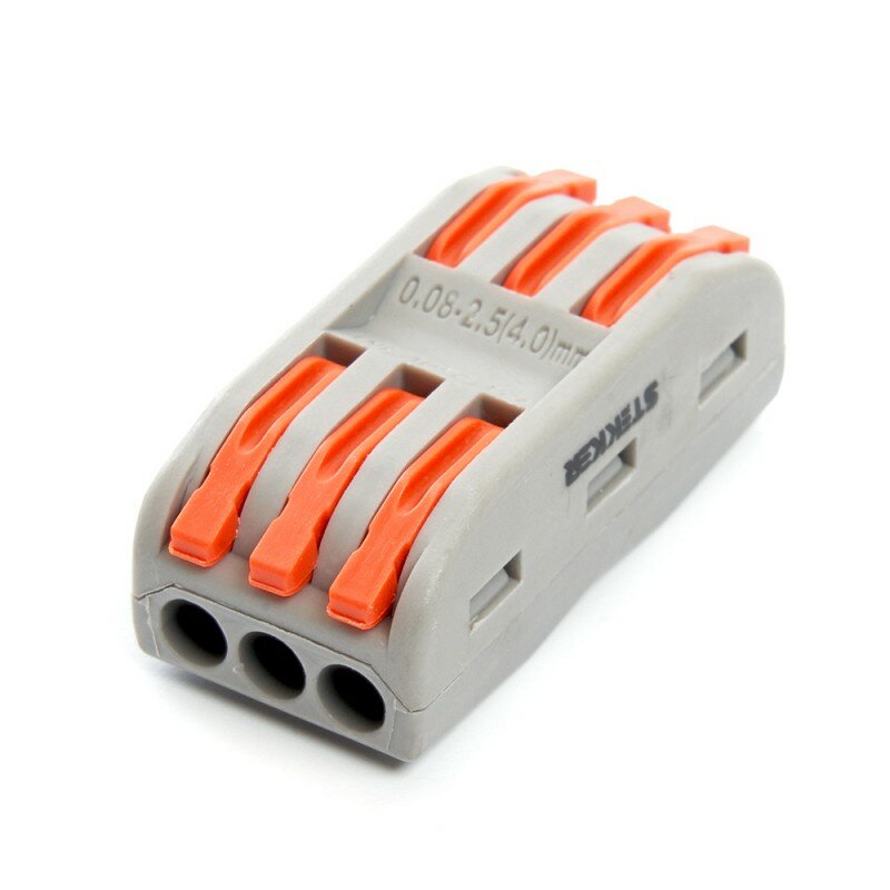 Клемма монтажная для фазных проводников, 3 контактные группы, LD222-423