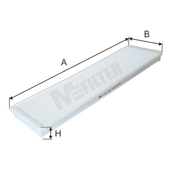 MFILTER K969 (21652998 / 9738350147 / A9738350147) фильтр воздушный кабины 586x163x38 \mb atego