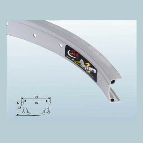 Обод одинарный 16x1.75 серебристый 28отверстий