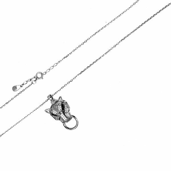 Колье, серебро, 925 проба, родирование, фианит