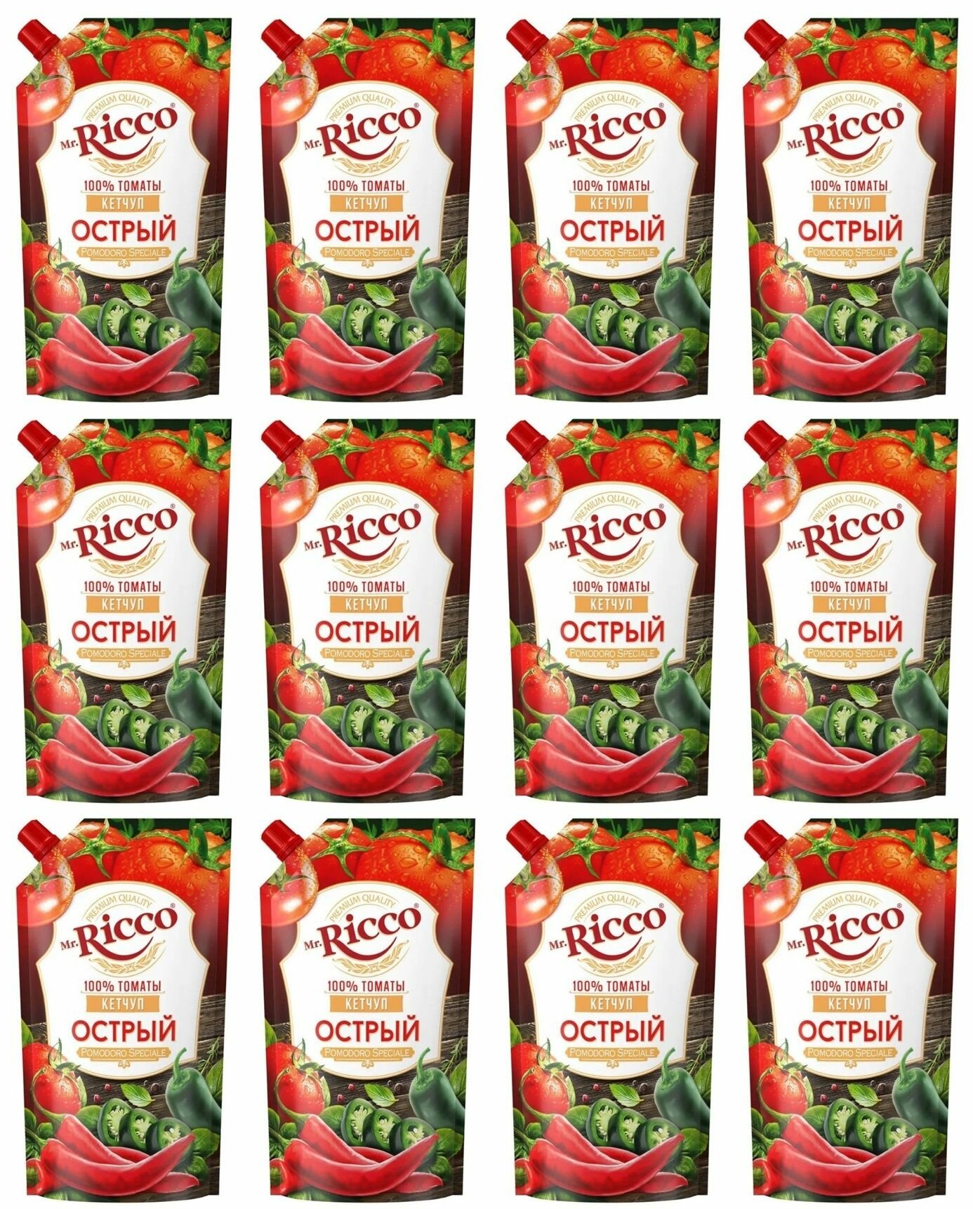 Mr.Ricco Кетчуп Острый, 300 г, 12 шт