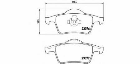 К-т торм. колодок RE VO S60/80, V70 Brembo P86014