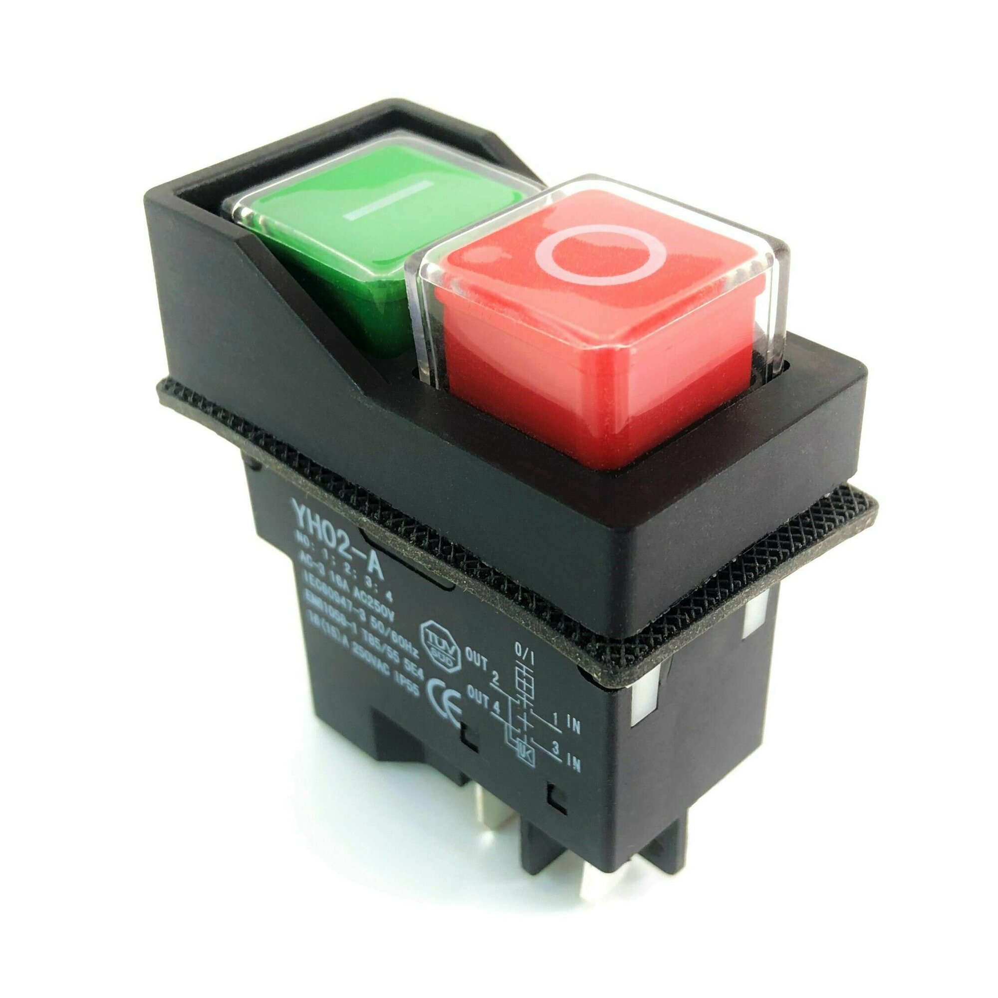 Выключатель кнопка YH02-A (4 контакта)