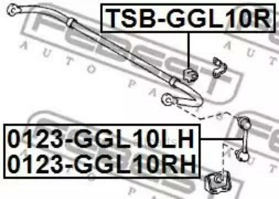 FEBEST TSB-GGL10R втулка заднего стабилизатора D21 LEXUS RX270/350/450H GGL15 4WD 2008-