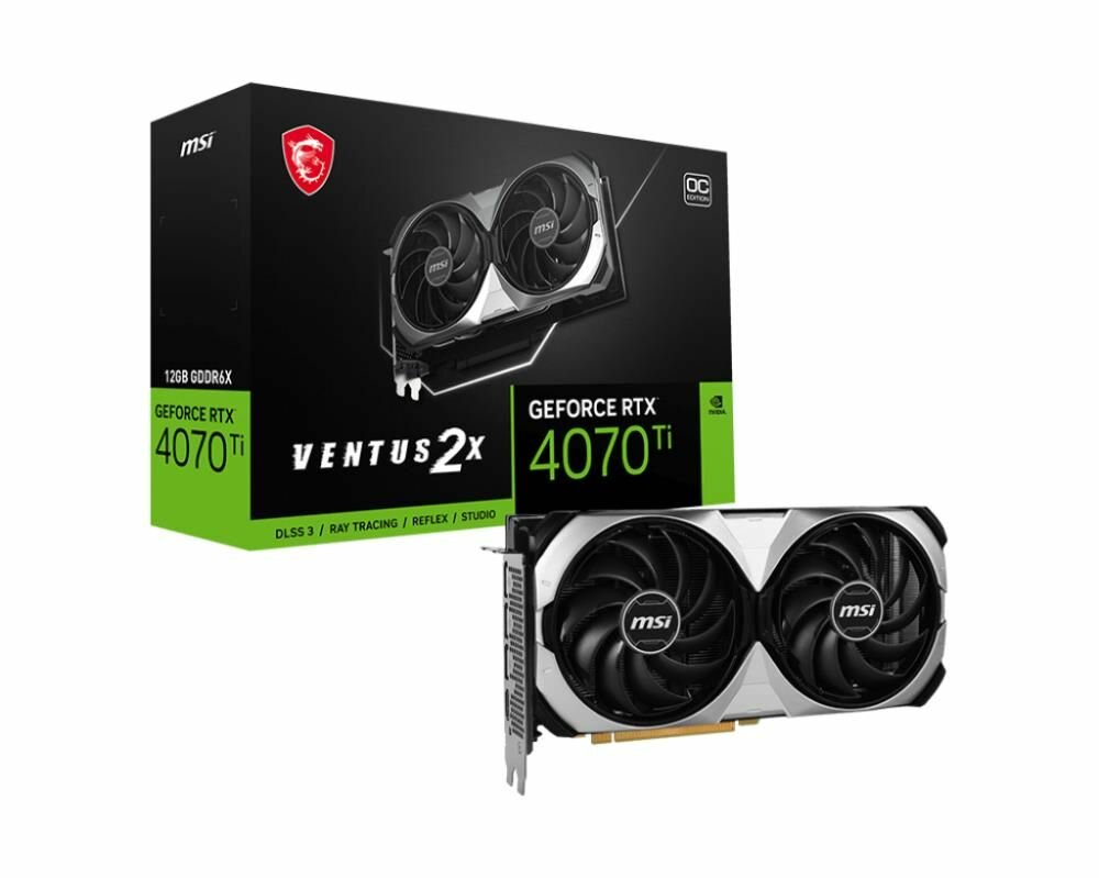Видеокарта MSI PCIE16 RTX4070TI 12GB RTX 4070 Ti VENTUS 2X 12G OC