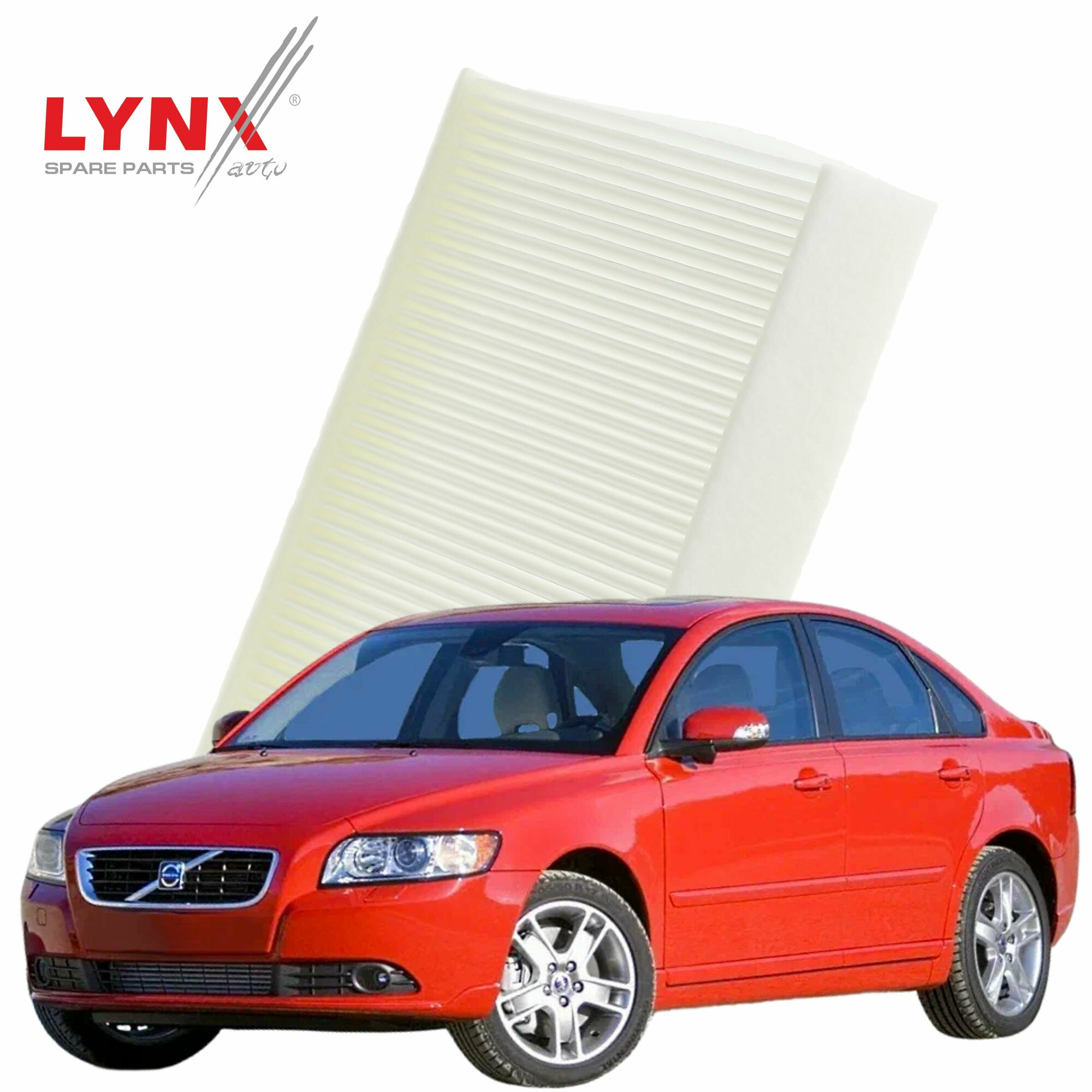 Фильтр салонный Volvo S40 (2) / Вольво С40 2003 2004 2005 2006 2007 2008 2009 2010 2011 2012 / 1шт LYNXauto