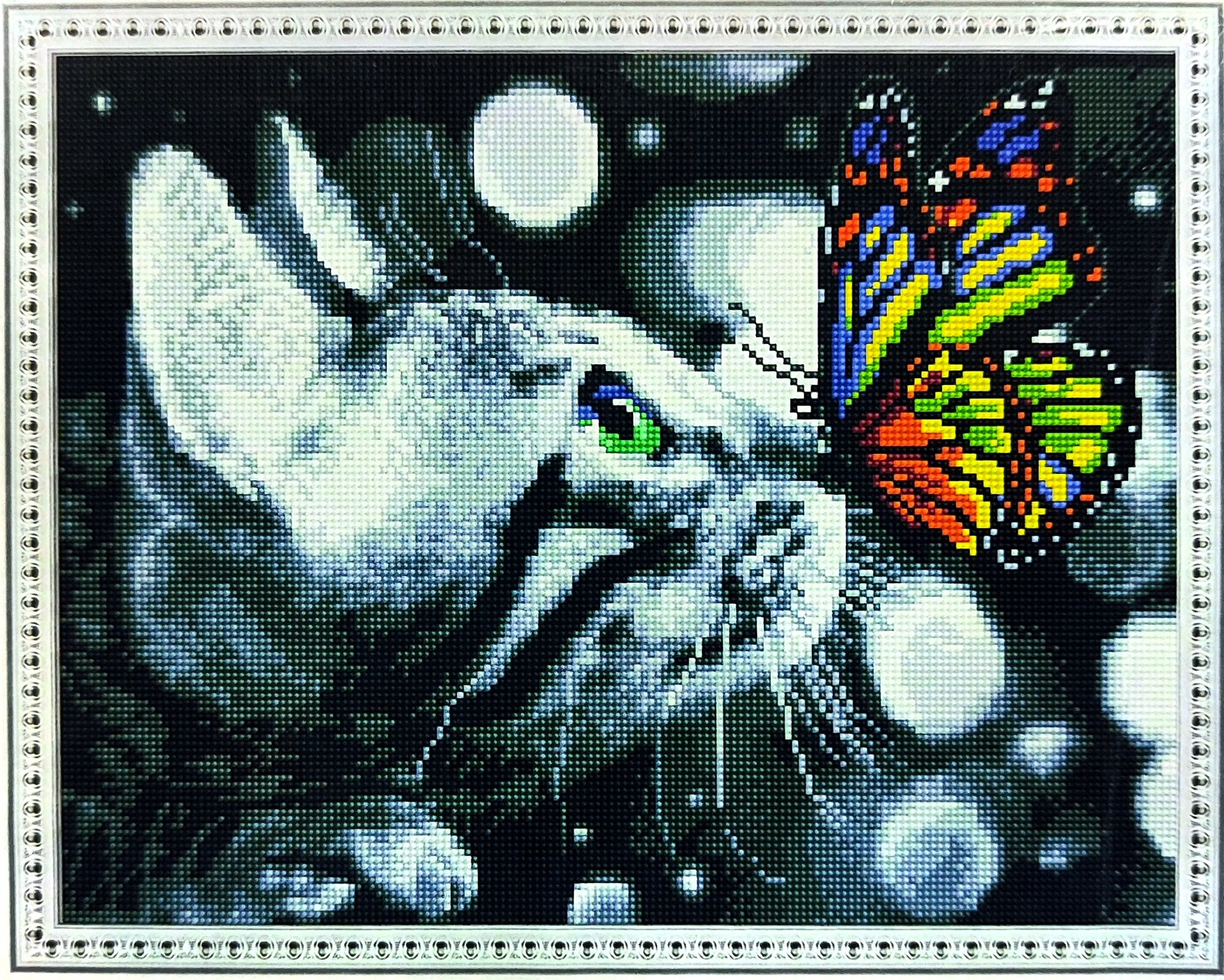 Алмазная мозаика 40x50см круглые стразы домашние животные, котики, собачки, кот, собака