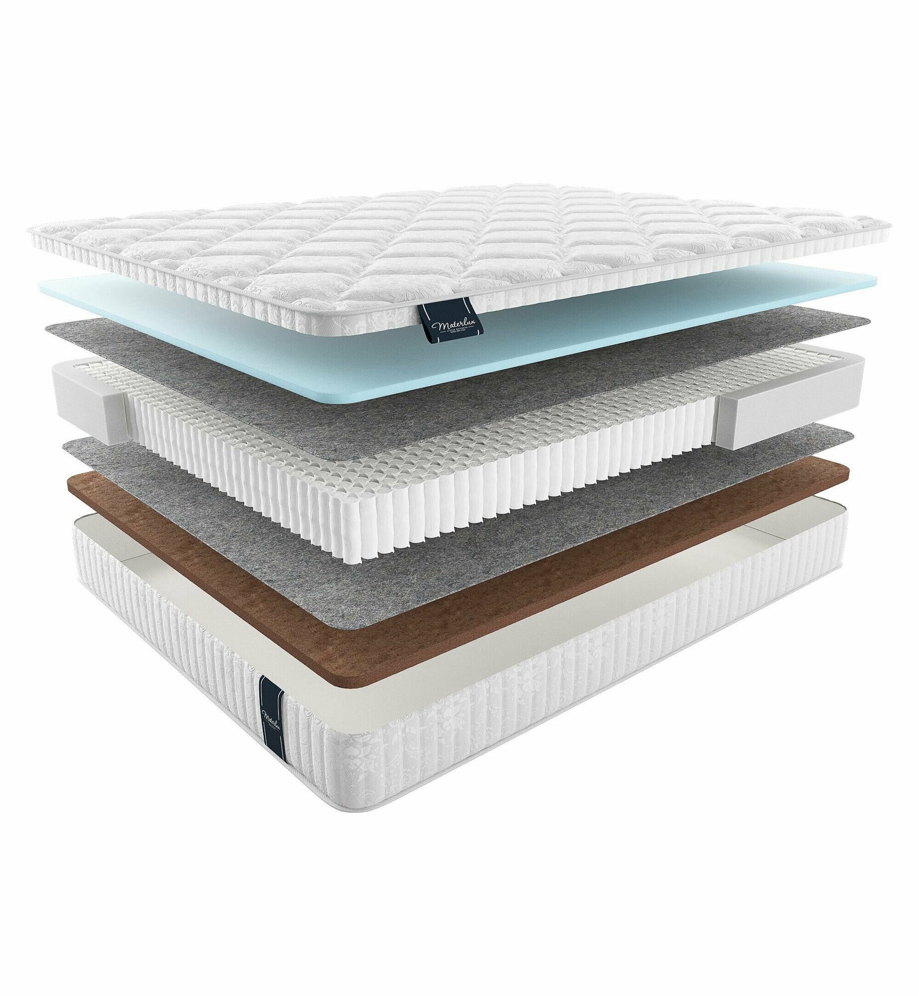 Матрас Materlux Gardena Multi 90х190 серии Comfort высота 19 см анатомический средней жесткости кокосовый Независимые