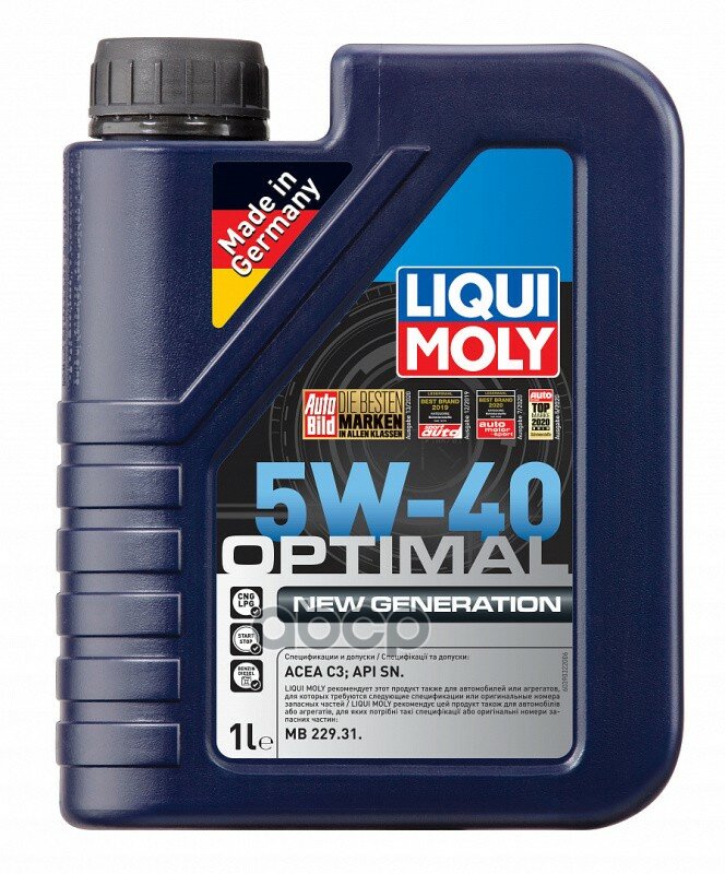LIQUI MOLY Масло моторное синт Optimal New Generation 5W-40 SN C3 (1л) 39032