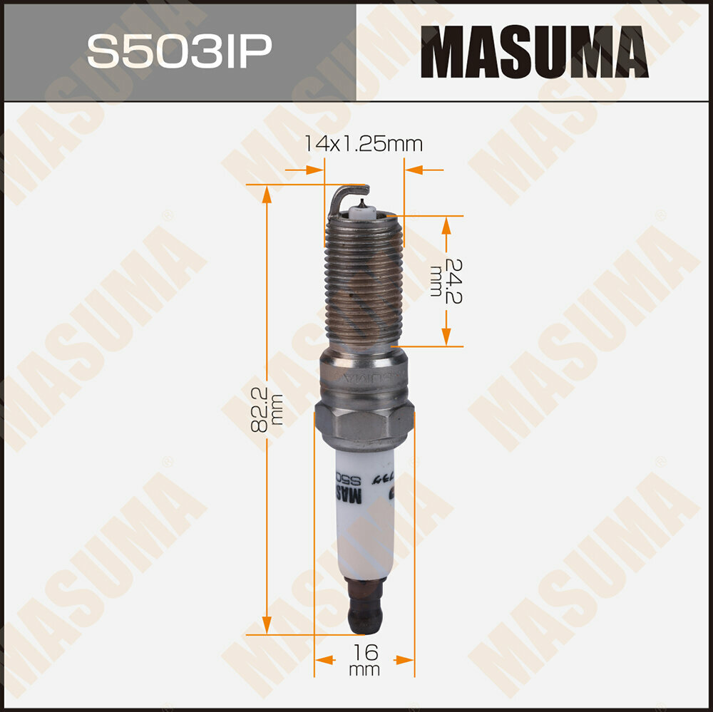 Свеча зажигания Masuma S503IP Iridium + Platinum (ILTR6G8G) (96621)