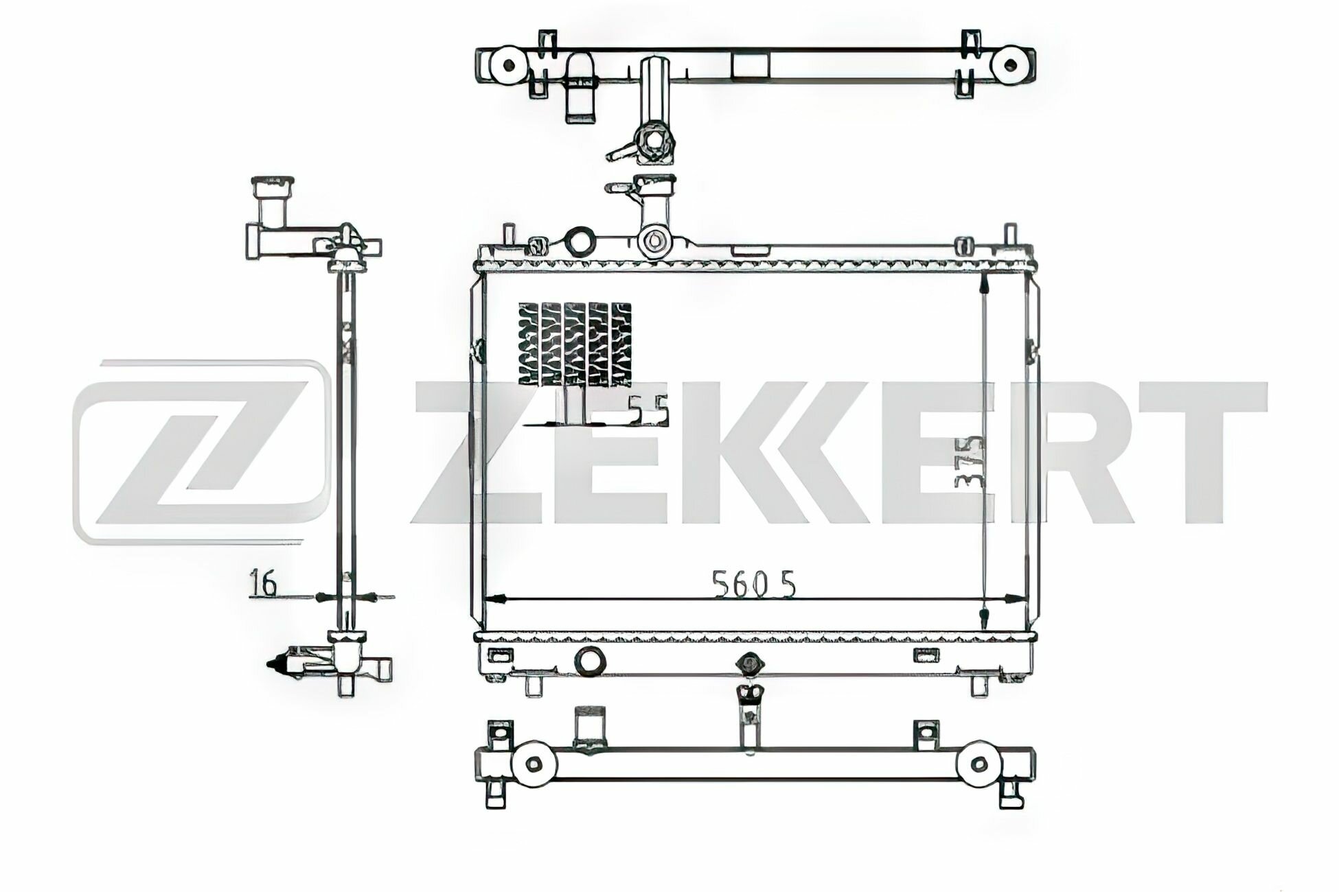 ZEKKERT mk-1616 (1770052R00) радиатор охлаждения двигателя Suzuki (Сузуки) Swift (Свифт) (az) 17-